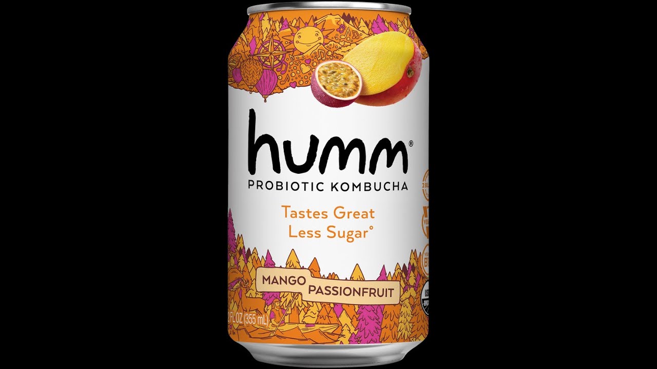 Healthy Beverages - 07 - Humm Probiotic Kombucha Mango Passionfruit ...