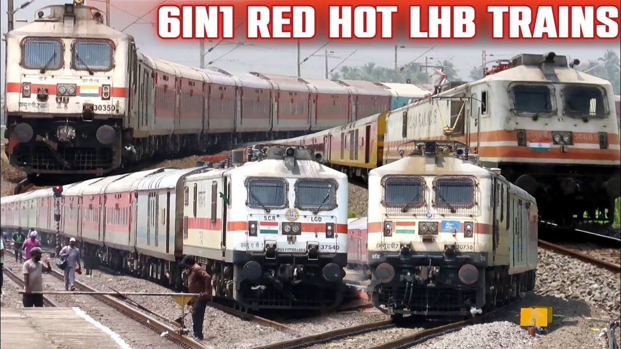RED LHB Trains at MPS|Swarnajayanti Exp+LTT Kakinada Exp+Coromandel Exp ...