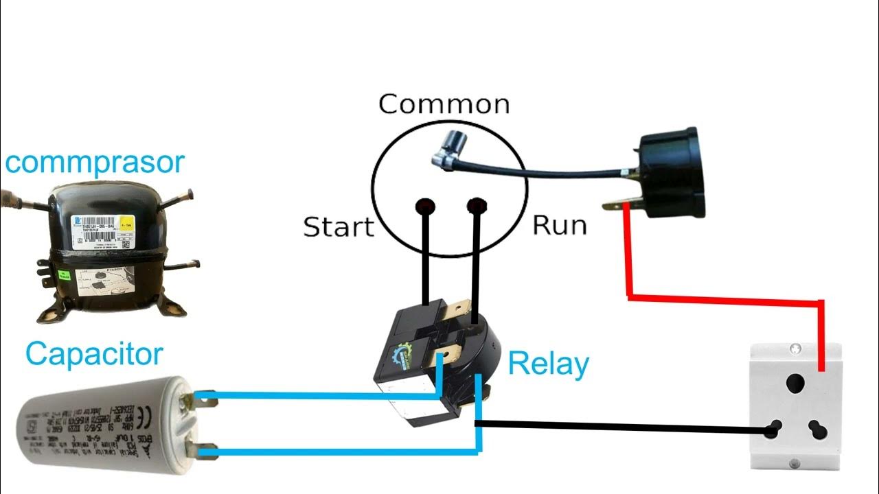 fridge commprasor connect relay olp and capacitor full video 2023 - YouTube