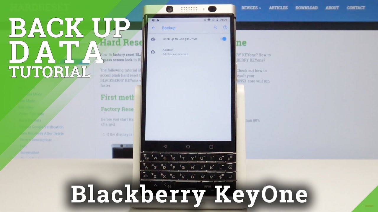 How to Allow Google Backup in BLACKBERRY KeyOne - Add Backup Account - YouTube