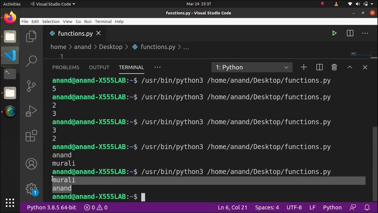 Python Programming | Functions | Beginner Tutorial - YouTube