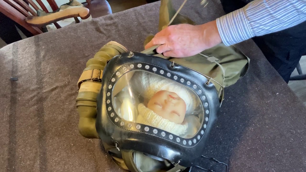 Using a 1940s baby's gas mask - YouTube