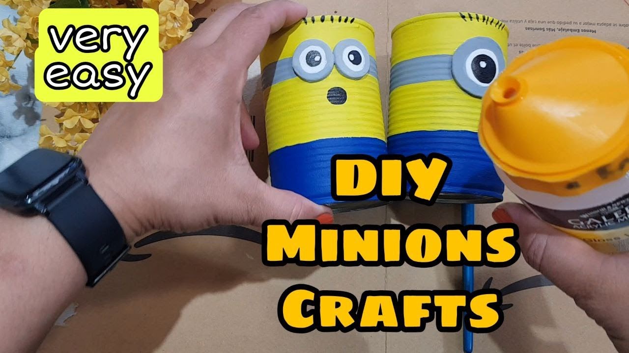 DIY EASY MINIONS CRAFT IDEAS AT HOME | MINIONS PLANTER AND PEN HOLDER ...