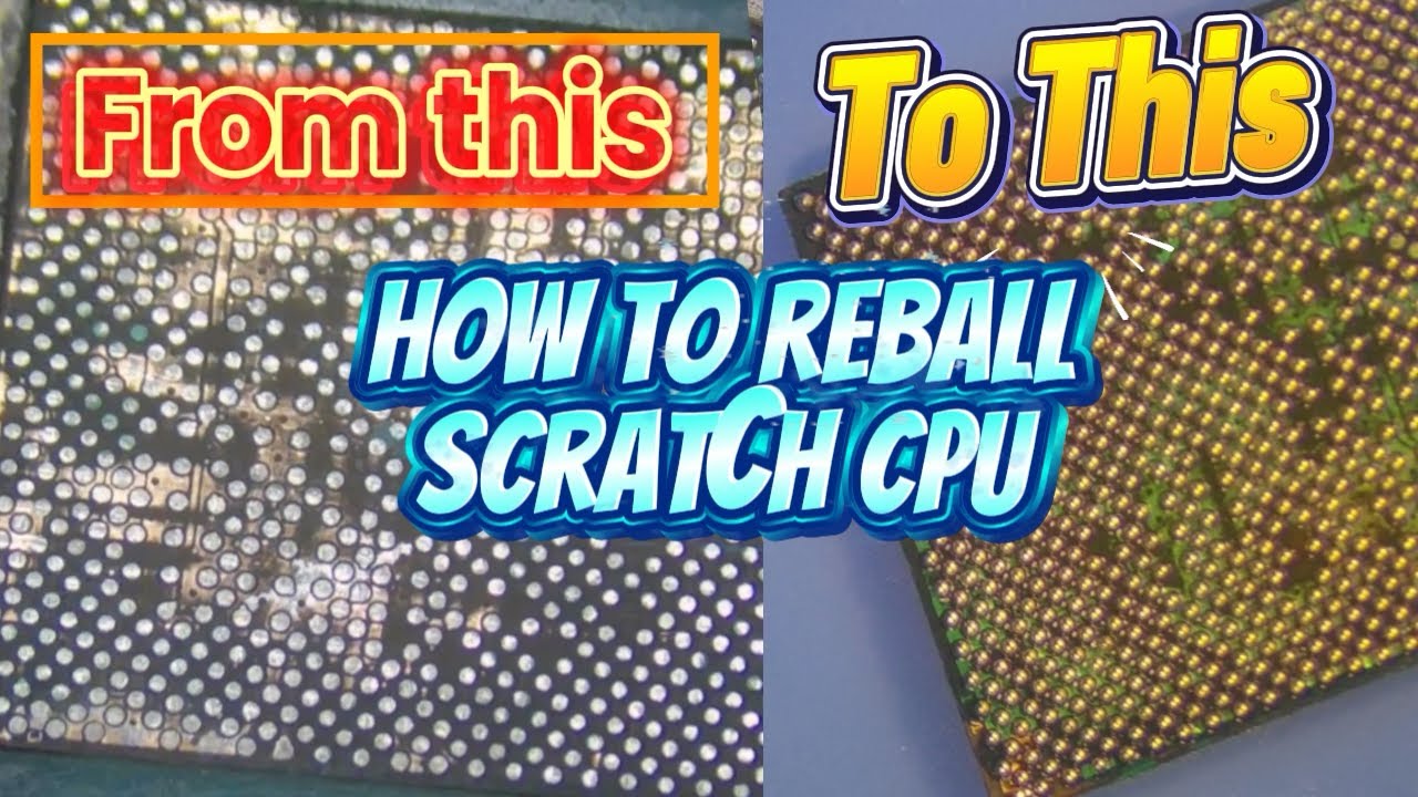 How to reball scratched cpu tips and tools - YouTube
