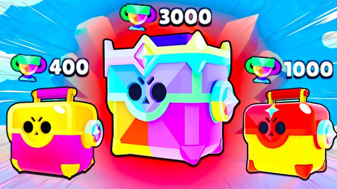 Opening trophy chests for 400, 1000 and 3000 cups in Brawl Stars! What ...