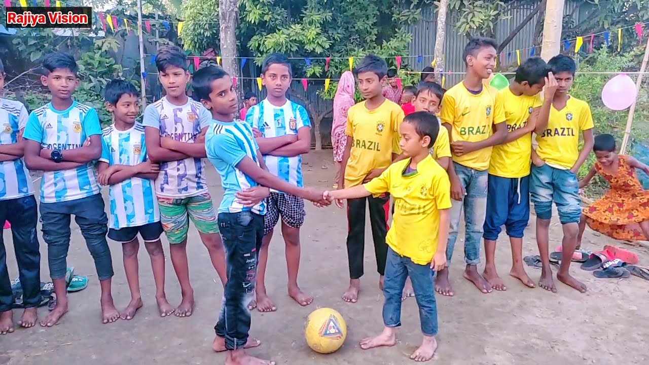 আর্জেন্টিনা বনাম ব্রাজিল | গ্রামের ছোট ছেলেদের নিয়ে ফুটবল খেলার ...