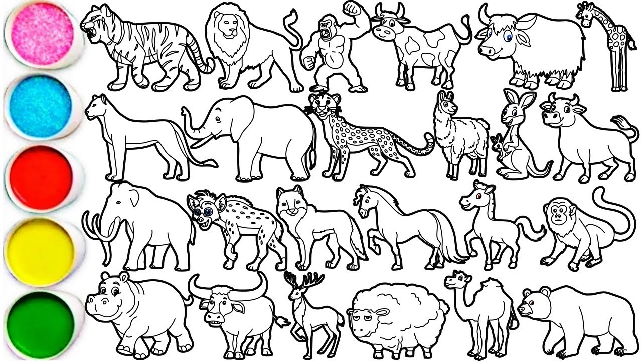 Draw 24 Amazing Animals in Minutes - Tiger, Lion, Gorilla, Cow, Yak ...