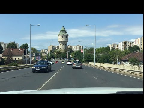 Driving in Budapest: XV. kerület. Szlovák út - Szentmihályi út - Újpest víztorony