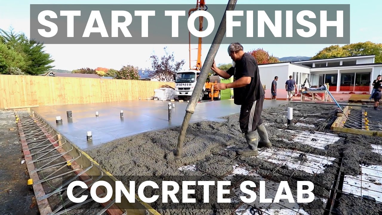 Building Process of a Concrete Slab Foundation - YouTube