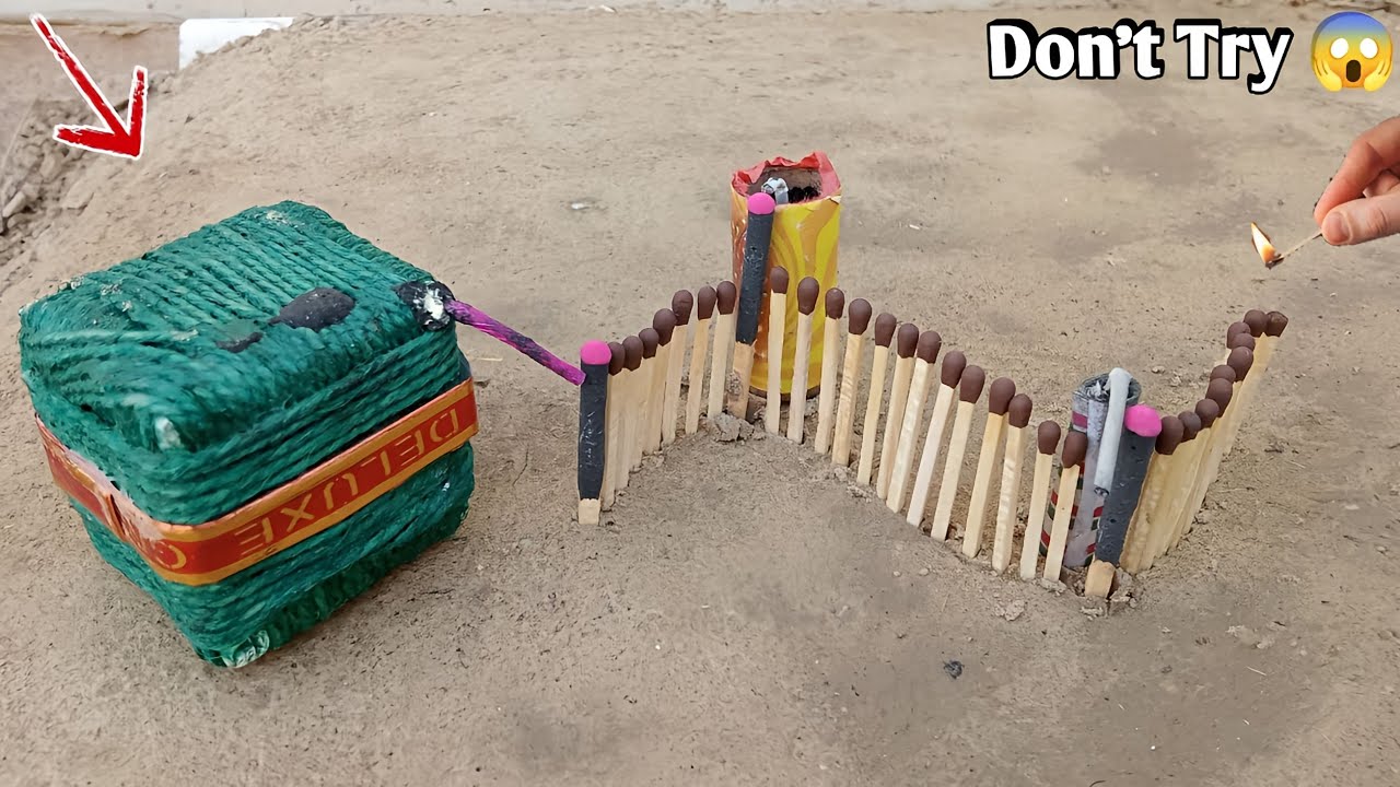 VIP Bomb Matchstick Amazing Cracker experiment 😱 || Diwali cracker ...