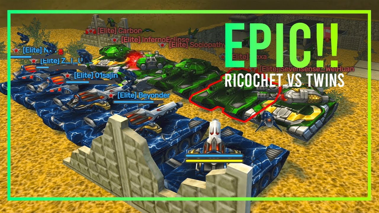 EPIC!! RICOCHET VS TWINS «5v5» Tanki Online - YouTube