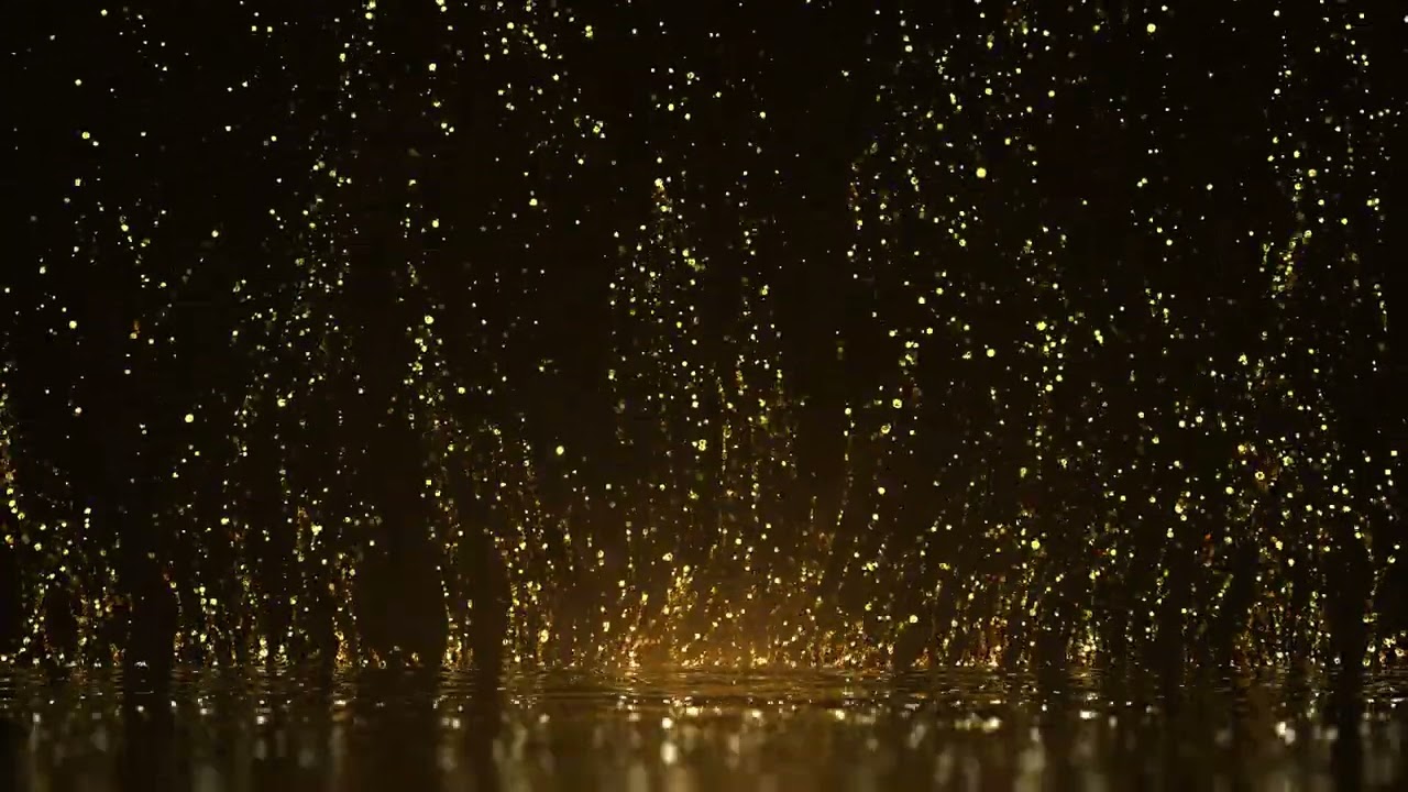 Golden particle rising effect shows beautiful led video - YouTube