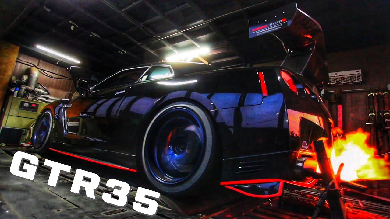 지티아르 ! 닛산 GTR 35 다이노 사운드 모음 + 백파이어 R35 Sound - YouTube