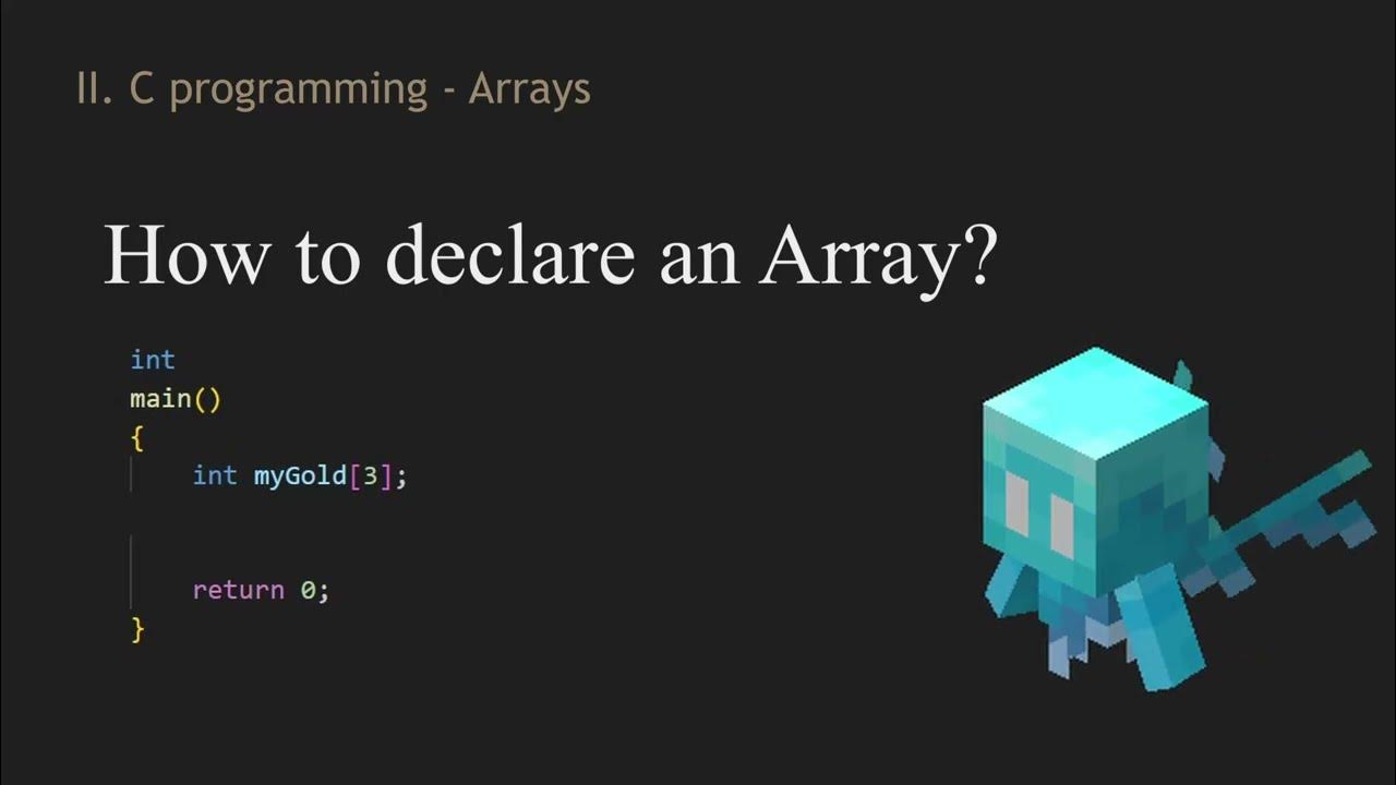 How to Declare Arrays in C? | C programming part 1: Arrays - YouTube