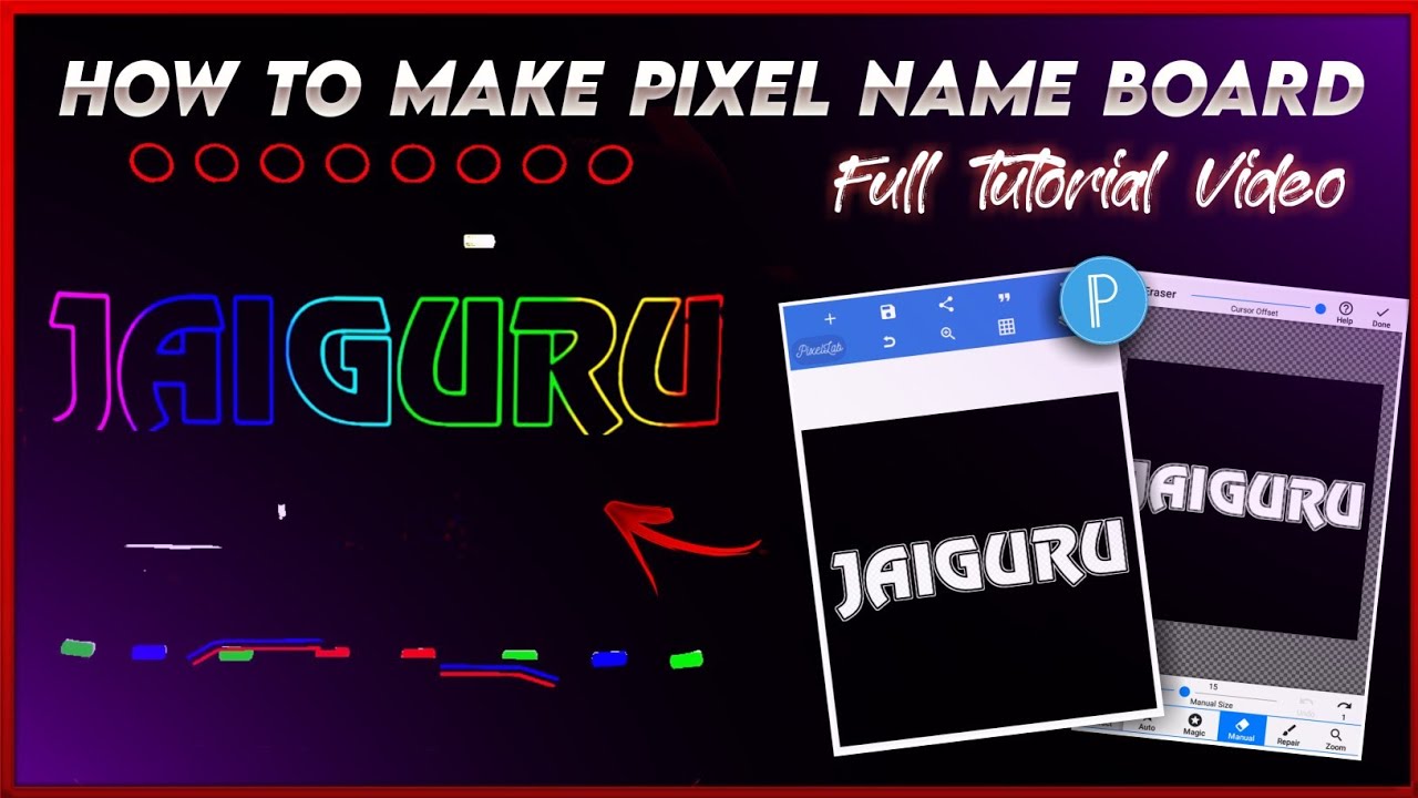How to make Pixell Name board 🔥|| Full tutorial || Pixellab editing ...