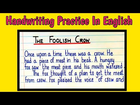 the foolish crow story writing practice|moral story in english - YouTube