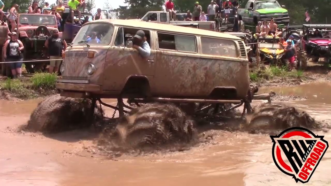 Hippie Bus Slow Rolling Deep Mud!! - YouTube