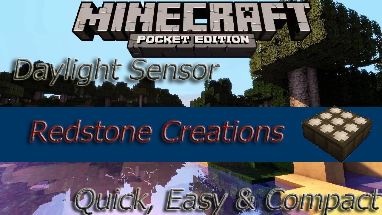 Redstone Daylight Sensor Tutorial! Minecraft PE (Pocket Edition ...