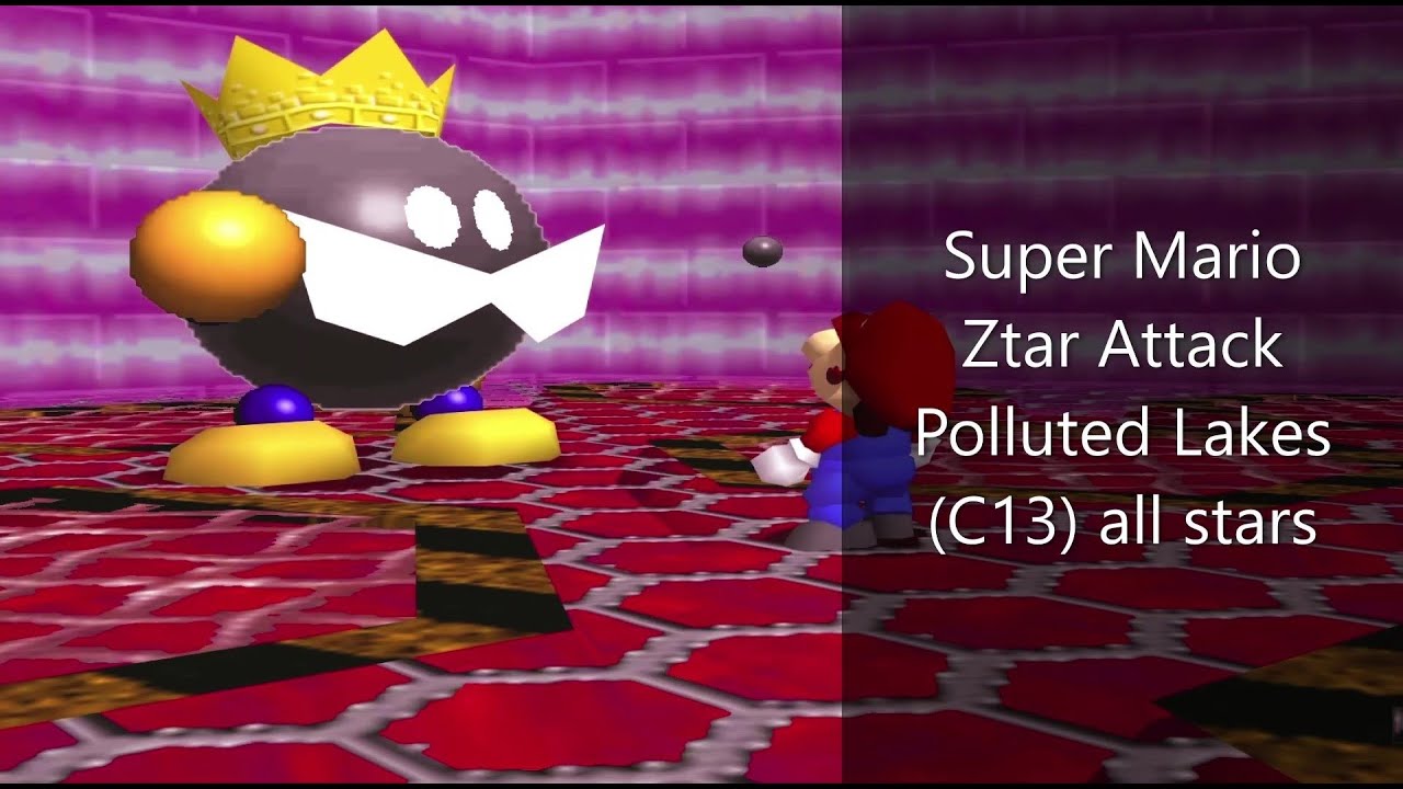 Super Mario 64 Ztar Attack (Rebooted) - [C13] - Polluted Lakes - (all ...