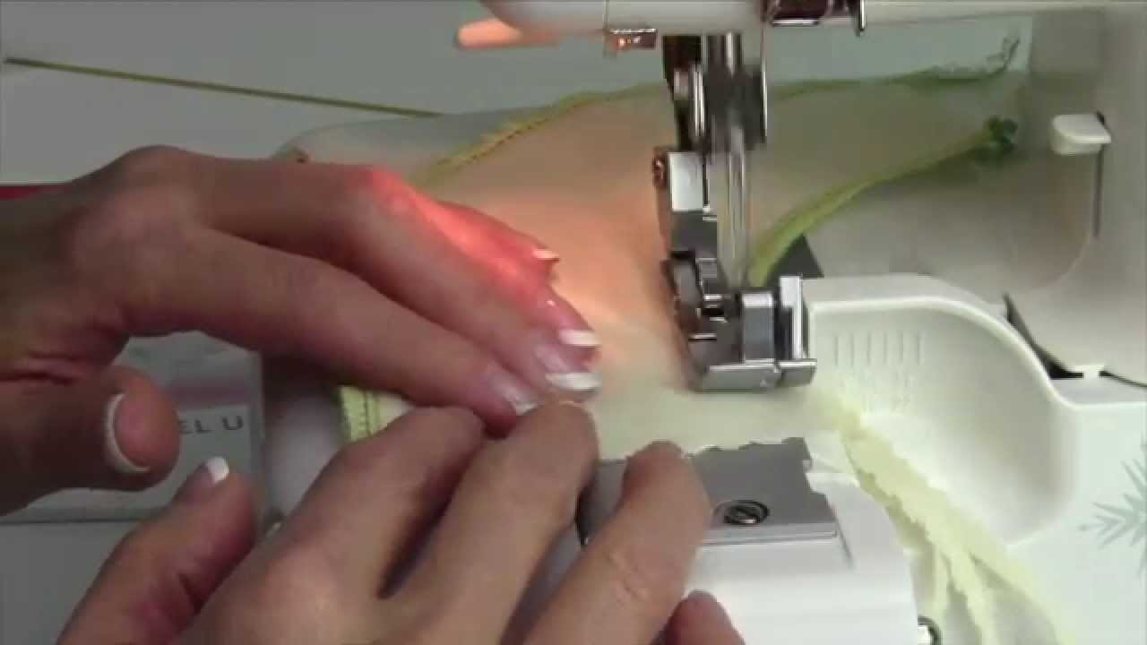 Husqvarna Viking H Class 200S Serger 25 Serging Curves - YouTube
