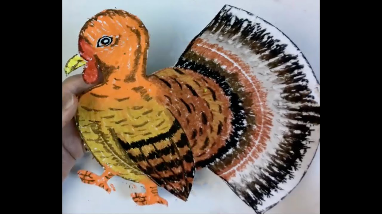 Oil Pastel Drawing Turkey - YouTube
