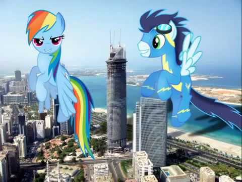 GIANT My little pony in the big city! - YouTube