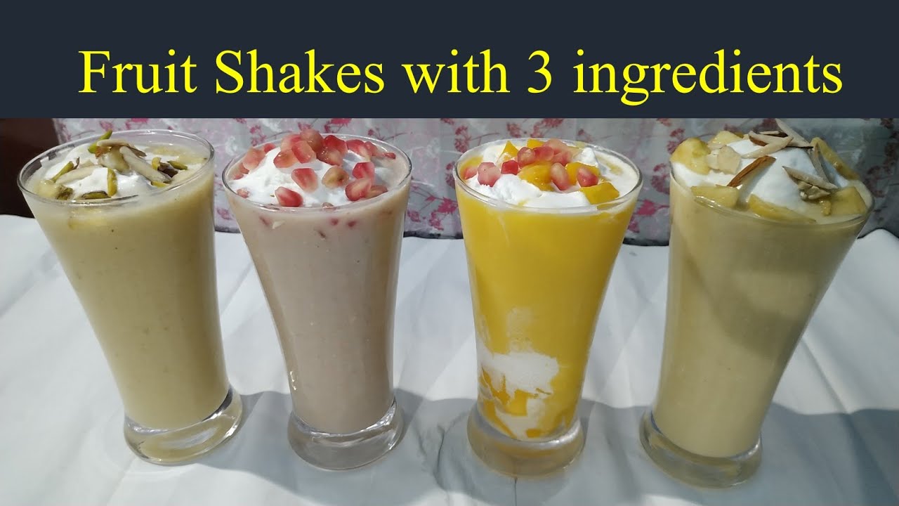 Fruit Shakes with only 3 Ingredients | Fruit Shake sirf 3 chizo se ...