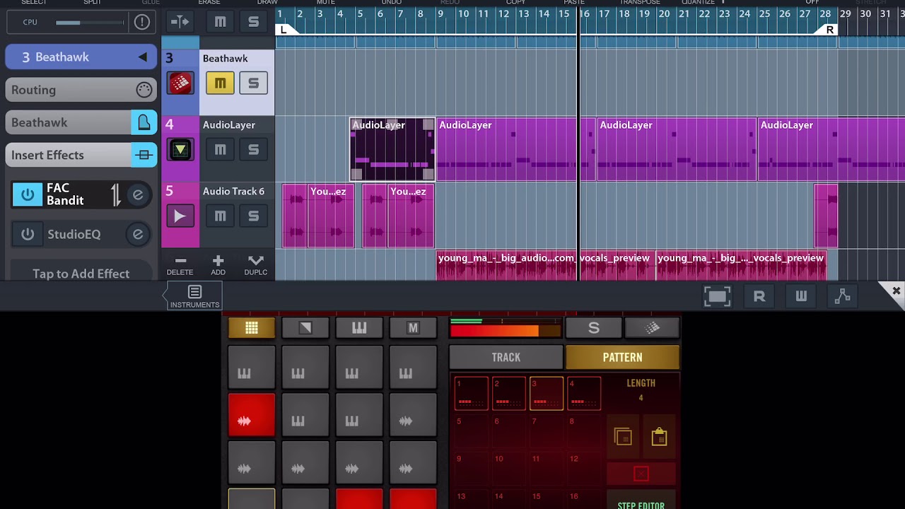 Young MA - Big remix on iPad Pro 11 in Cubasis - YouTube