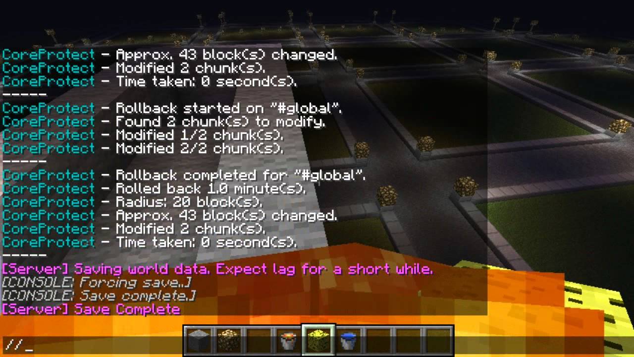 Minecraft Anti-Grief Plugins CoreProtect WorldEdit Rollback Drain Lava ...