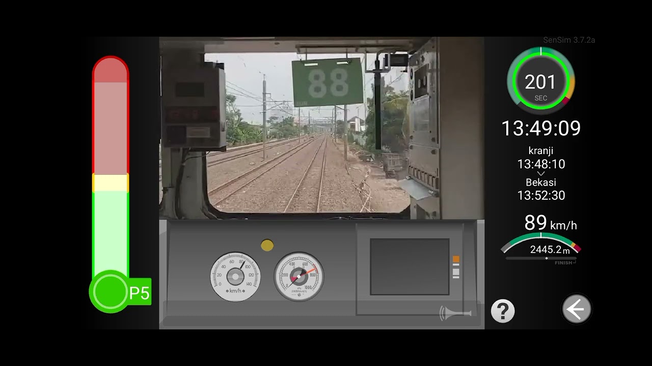 [Cab Ride] Krl Jr 205 - 88F Cakung - Bekasi. Sensim Train Simulator ...