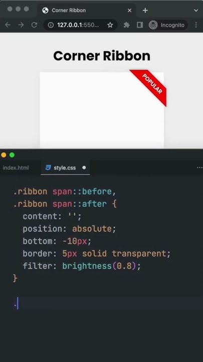 Corner Ribbon in CSS - YouTube