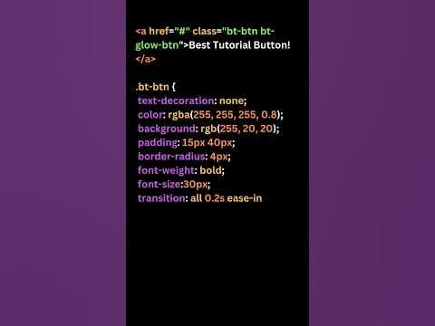 Button glow hover effect with pure CSS 🚀 #css3 #csstips - YouTube