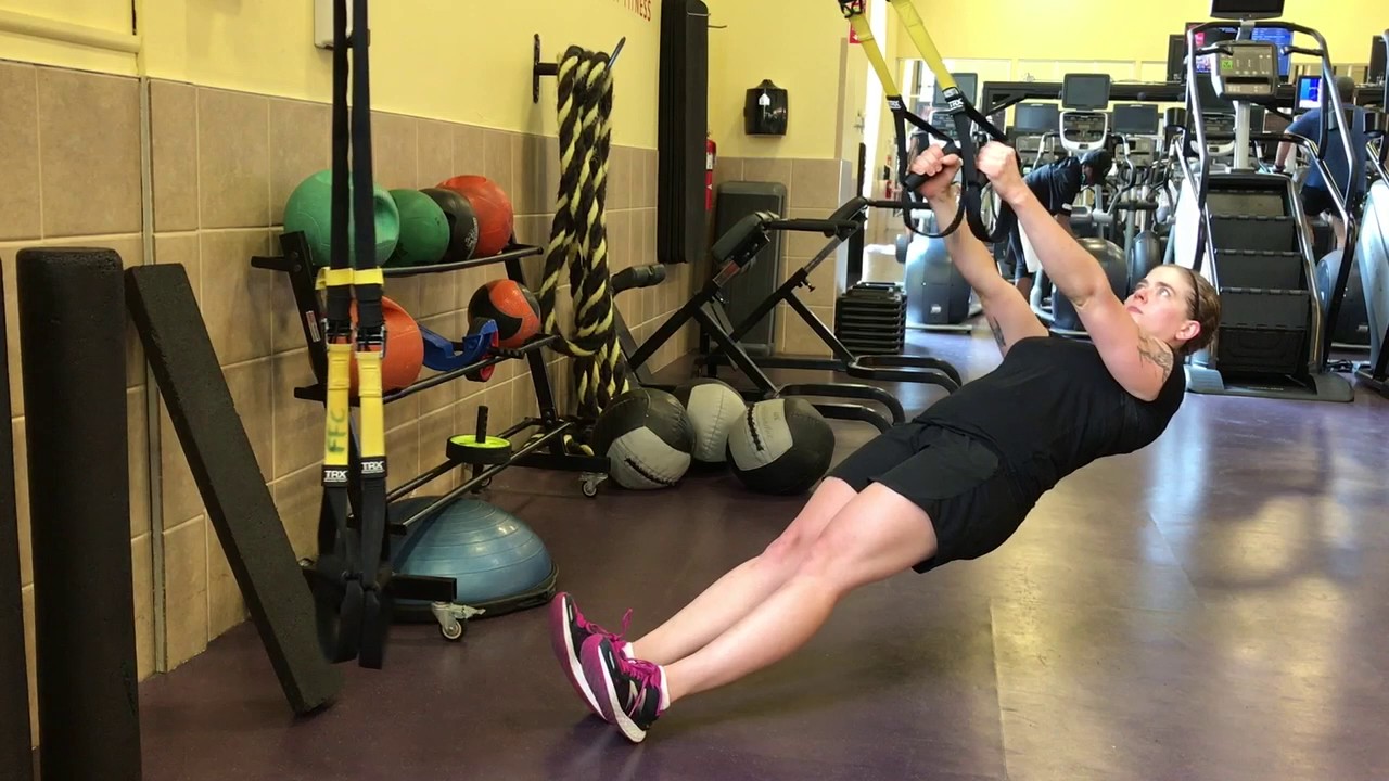 TRX inverted row - YouTube
