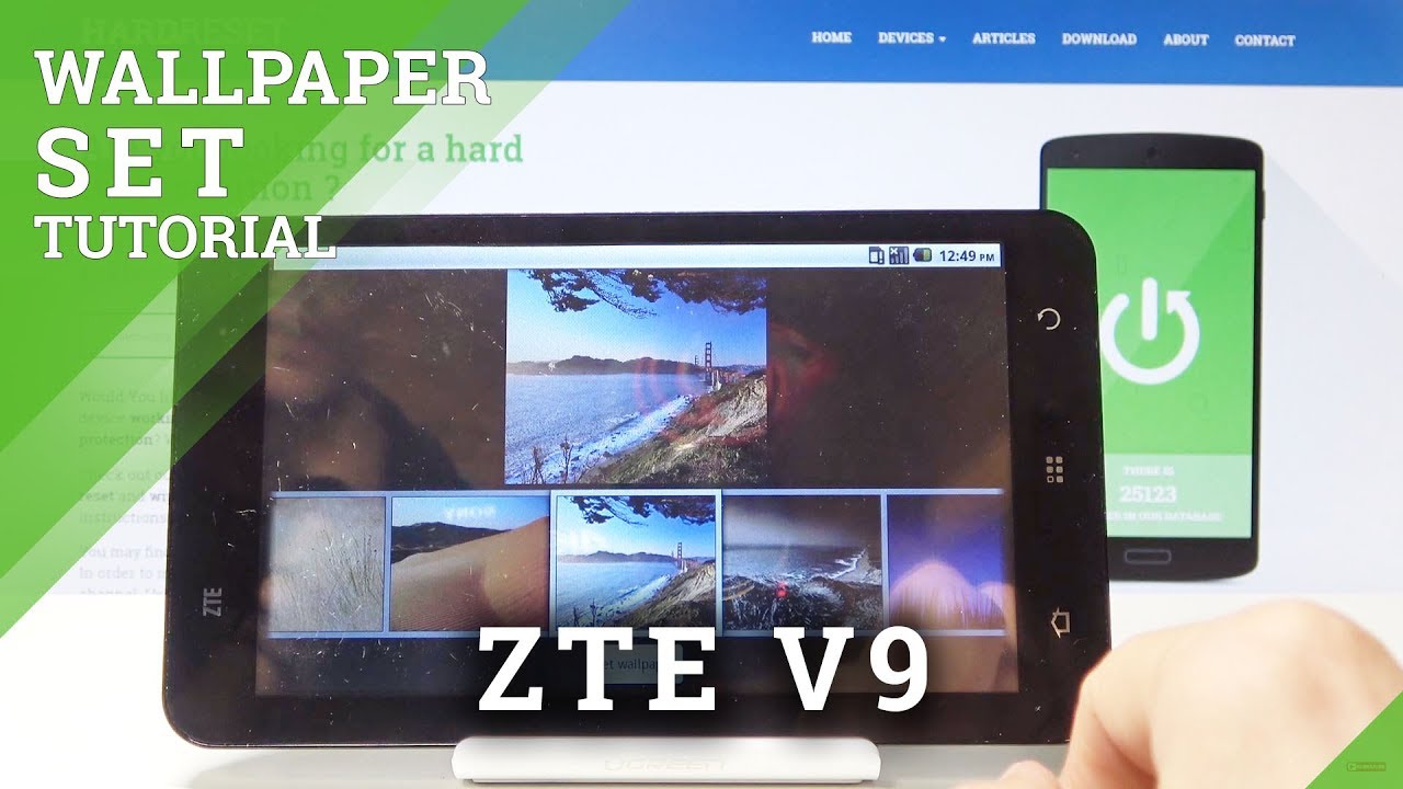 How to Change Wallpaper in ZTE V9 - Update Home Screen - YouTube