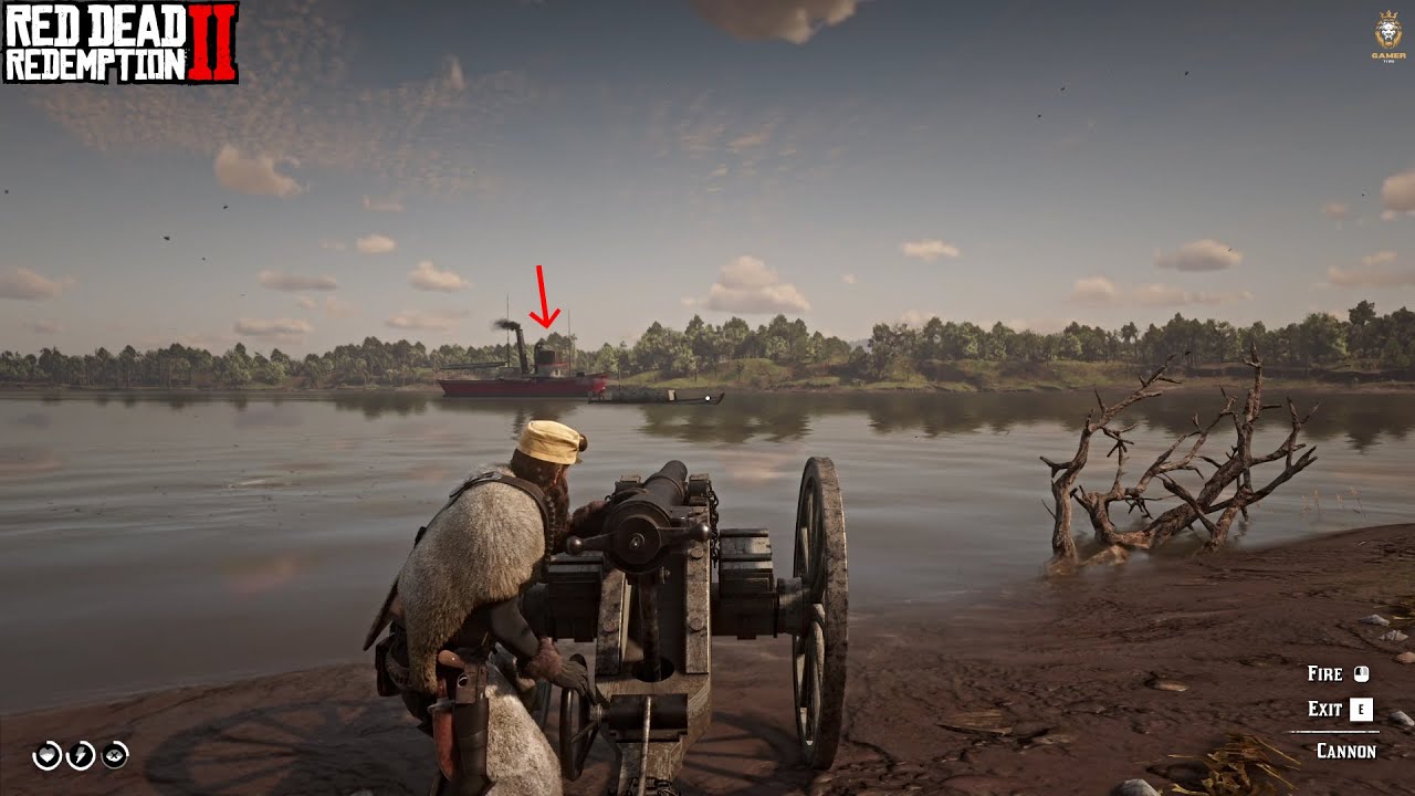 RDR2 - Can a Cannon Sink a Large Ship? - YouTube