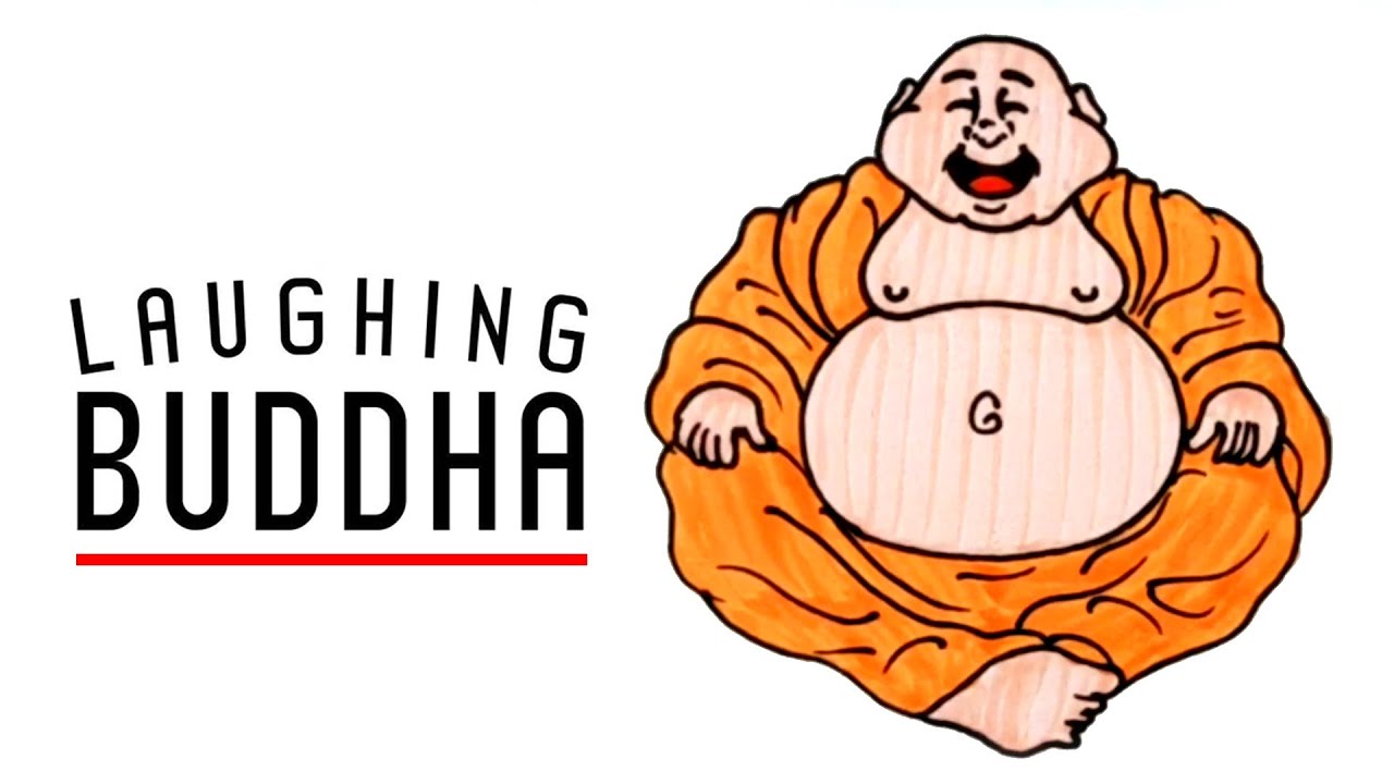 How to Draw Laughing Buddha Easy | Laughing Buddha Drawing | Draw Dots ...