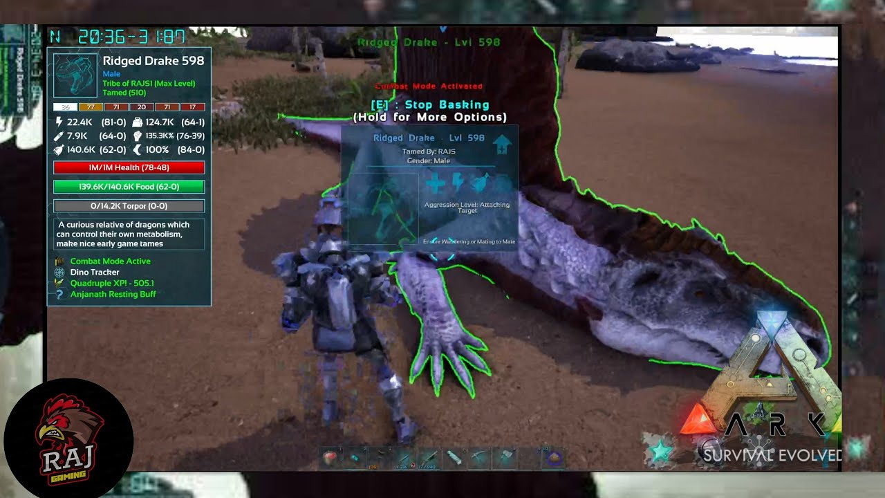 Ridged Drake Taming ARK Monster World ARK Survival Evolved - YouTube