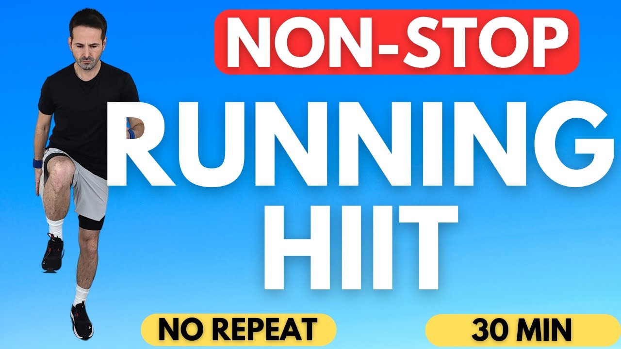 30 Min Non-stop Running HIIT 🏃‍♂️ No Equipment, No Repeats, Fat Burning ...