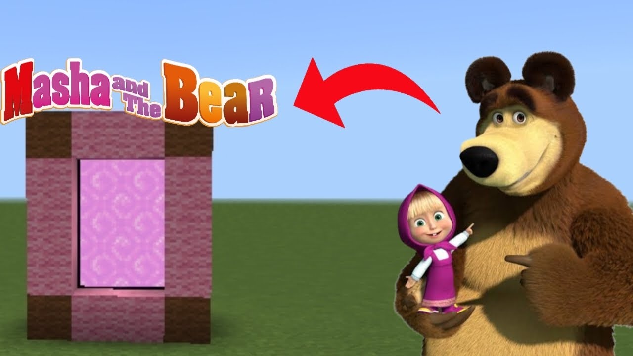 CARA MEMBUAT NEW PORTAL MASHA AND THE BEAR - MINECRAFT - YouTube