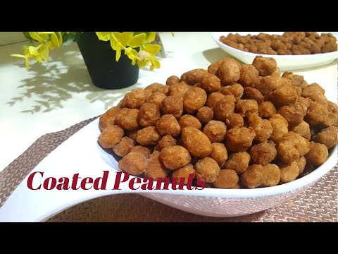 Coated Peanuts / Groundnuts | Nkatie Burger Snack || How to make Coated ...