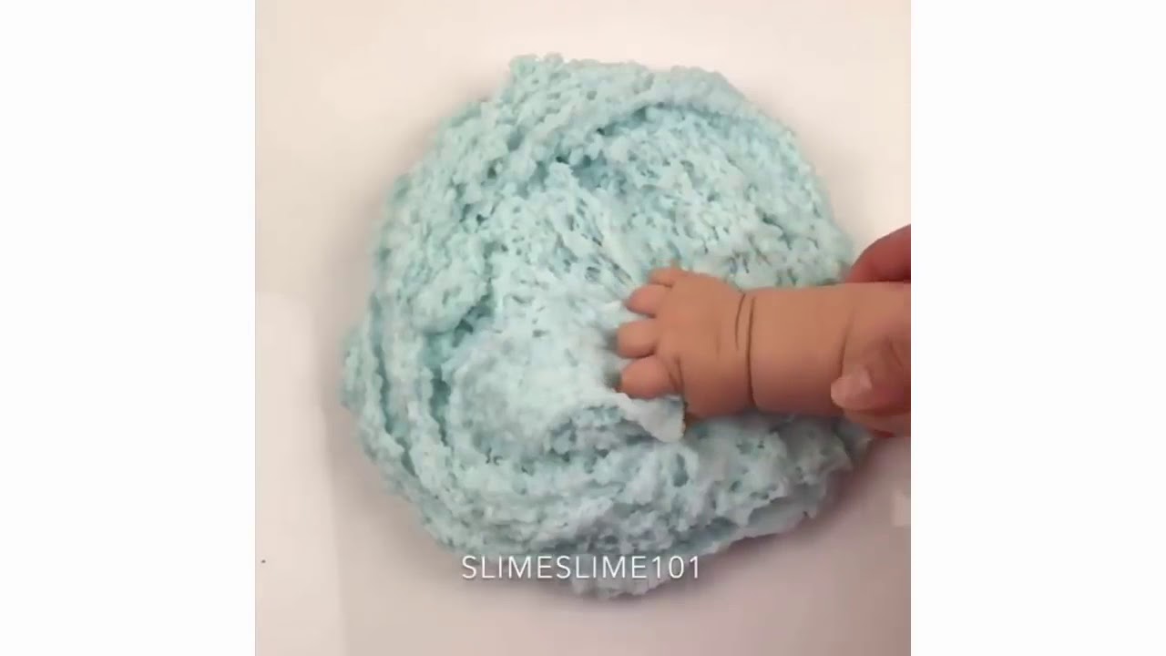 adorable baby playing with slime!! Credit to slimebaby101 - YouTube