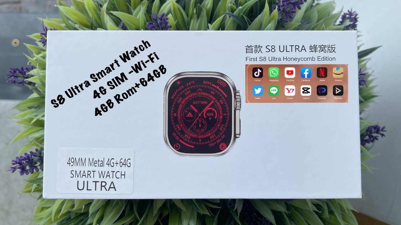 S8 Ultra Watch-4GB ROM 64GB -2.02 inch-4G Call GPS -Wifi -Instagram ...