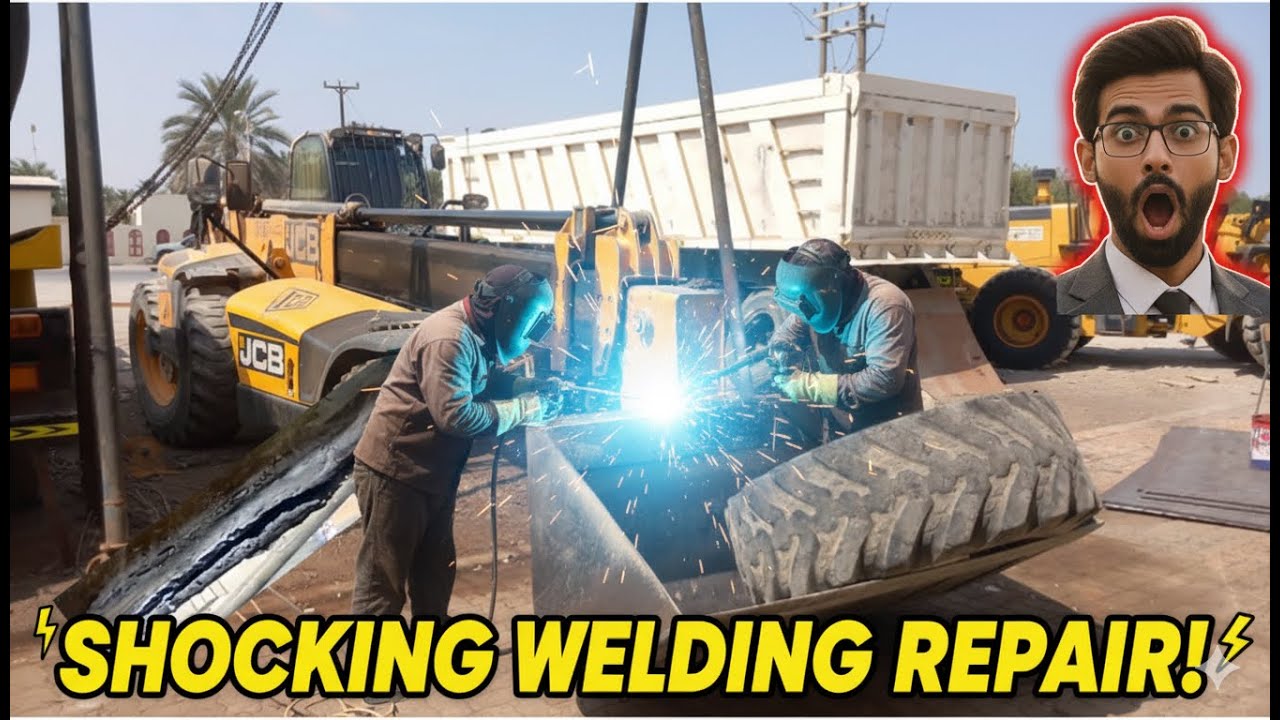 JCB Beam welding with 7018 top best Rod 2025 - YouTube