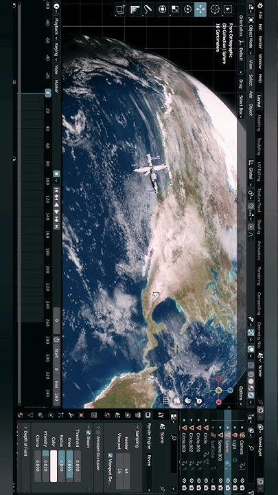 Space Station l Blender 3D Animation Making Short Video #earth # ...