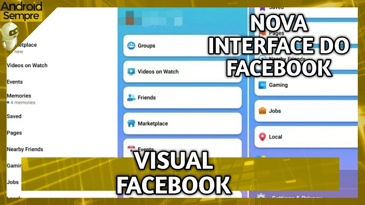 NOVO VISUAL DO FACEBOOK ESTÁ SENDO TESTADA - YouTube