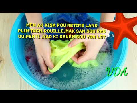 men ak kisa pou retire tach/ lank plim /rouille/mak san/.detèn nan rad ou  ak penti