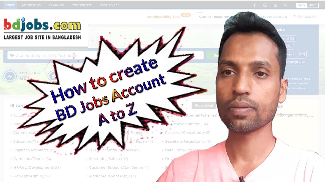 How to create BD Jobs Account Online CV | bd jobs resume - YouTube
