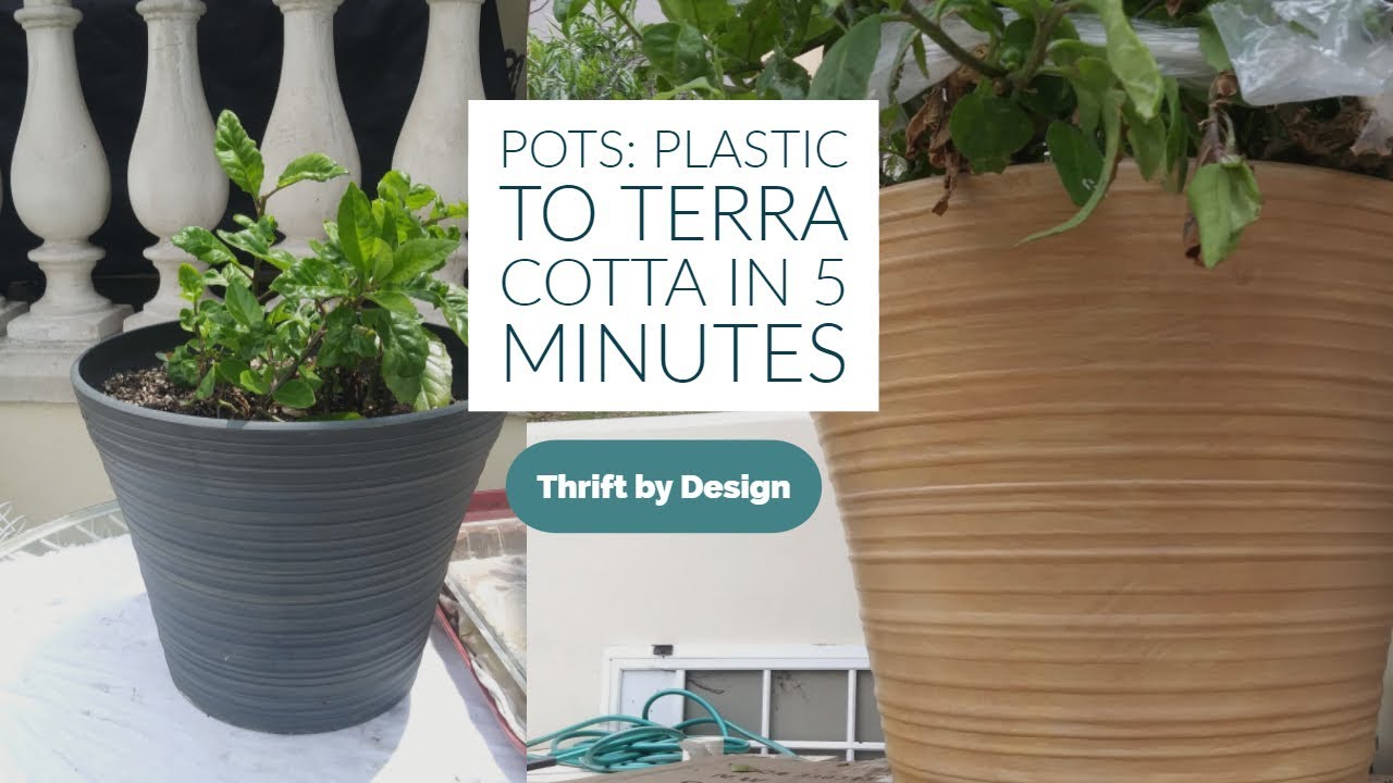 Ugly Plastic Pots Transformed! - YouTube
