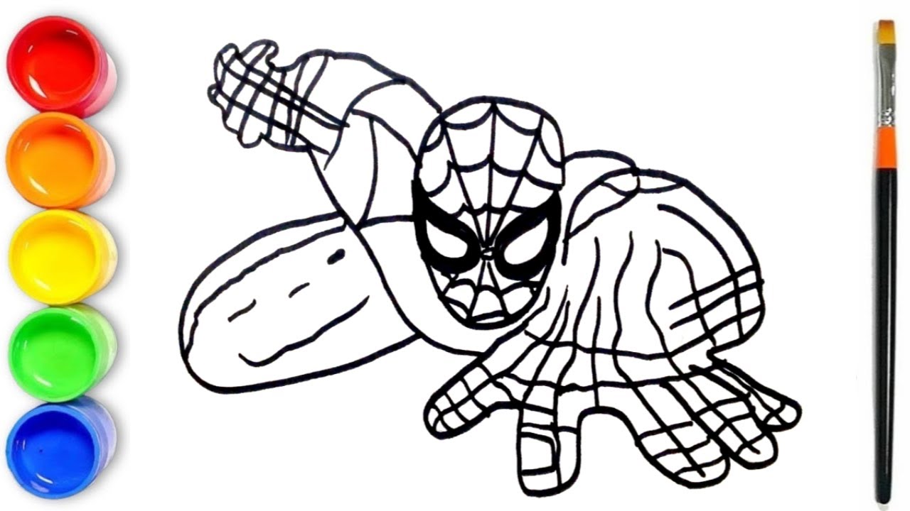 How to draw Spider-Man - Spider Man Drawing For Kids - Spider-Man ...