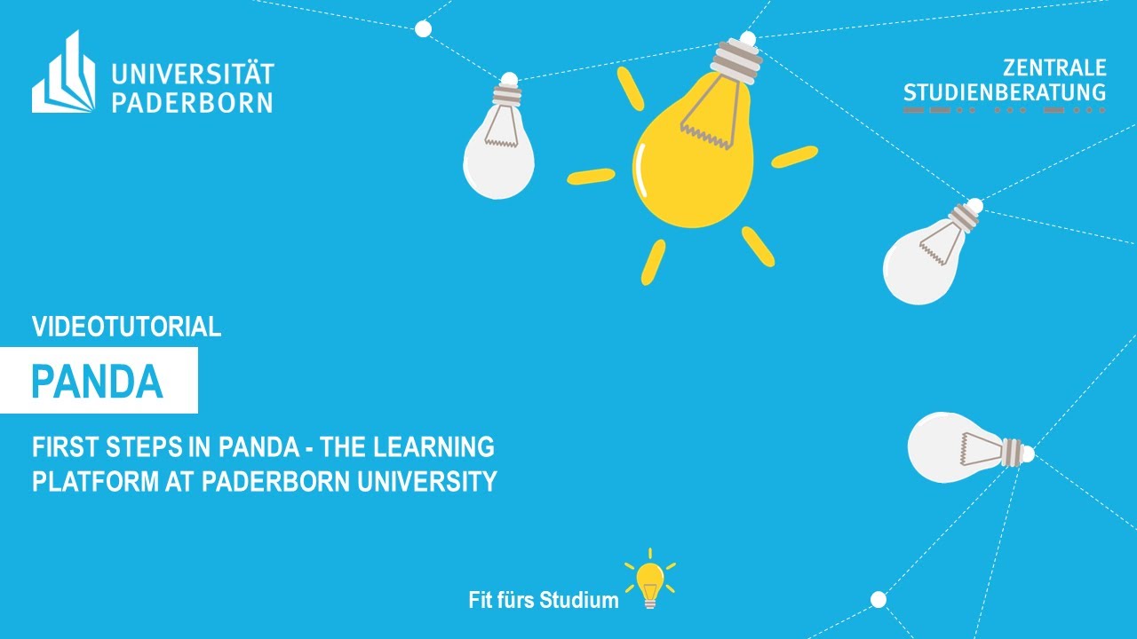 First steps in PANDA - the learning platform at Paderborn University ...